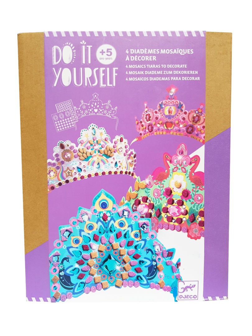 Djeco Do It Yourself Mosaic Tiaras - Fun Learning