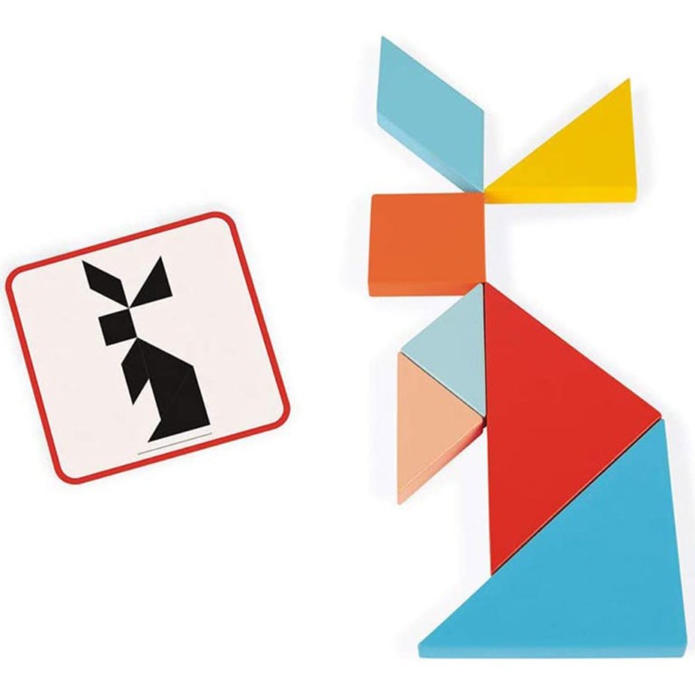 Janod Wooden Tangram Game - Fun Learning