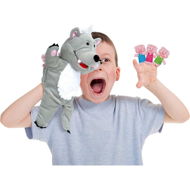 Three Little Pigs Hand and Finger Puppets - Fun Learning